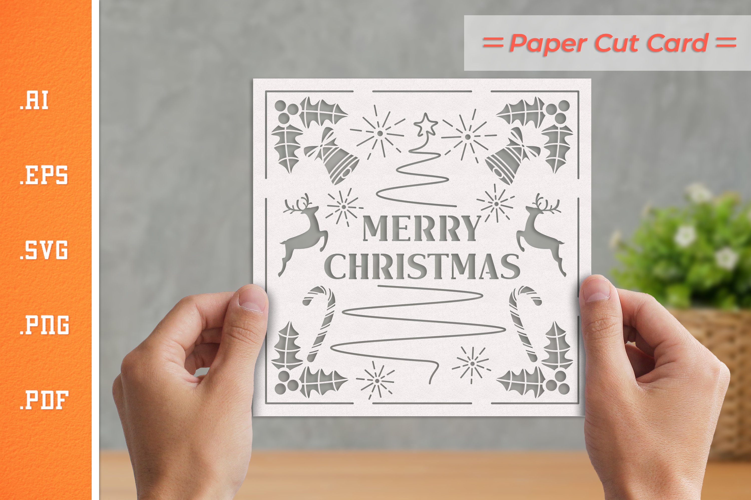 Christmas Card Cut Files SVG 3 (2288925) | Paper Cutting | Design Bundles
