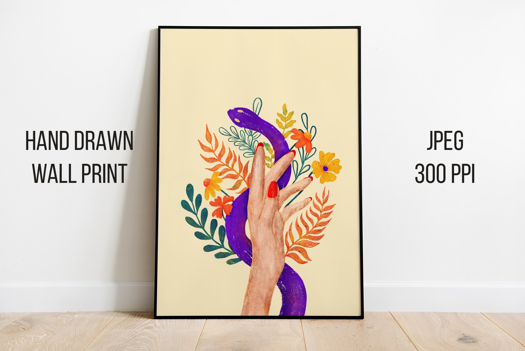 Hand with Snake Wall Print