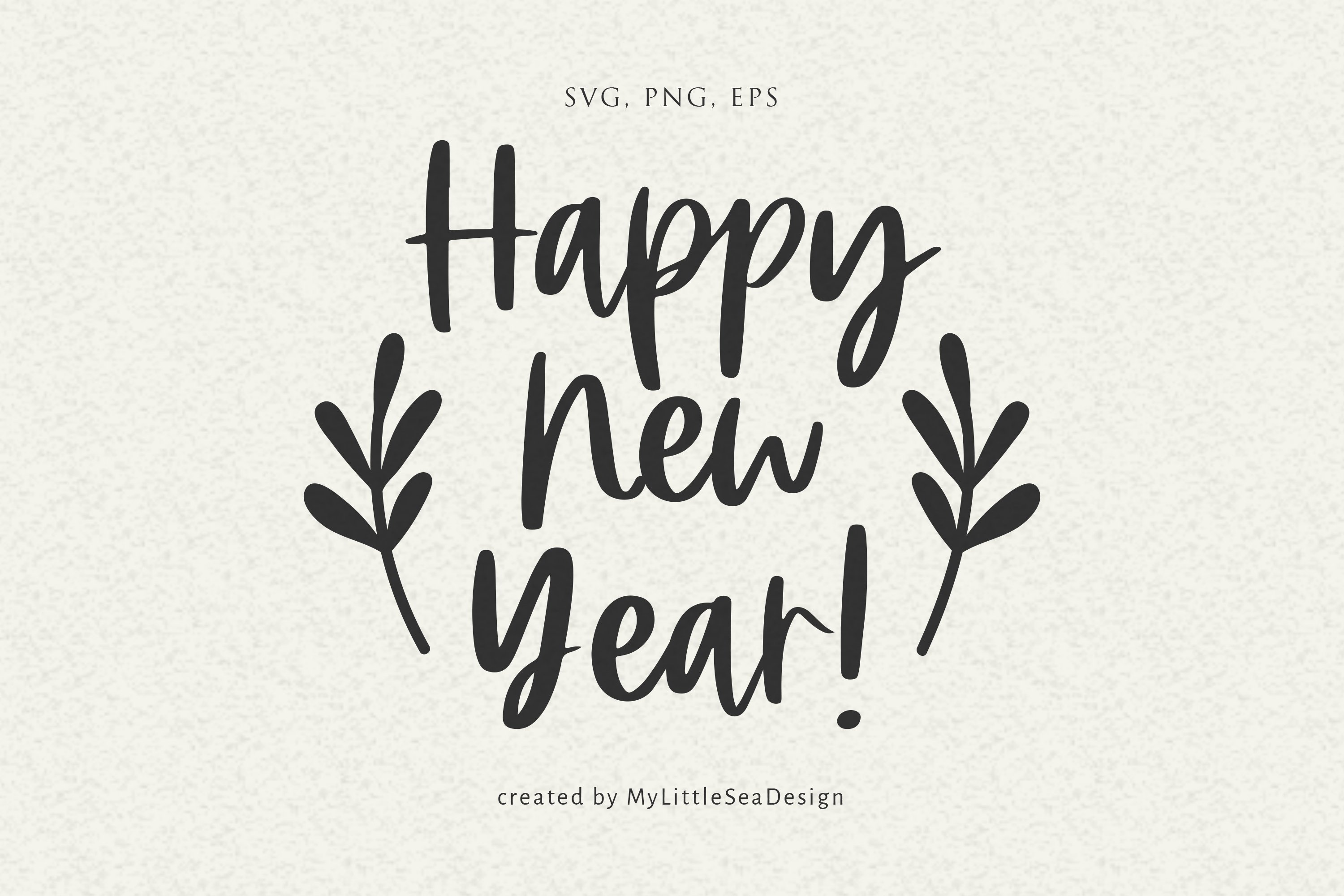 Happy New Year Clip Art Black And White