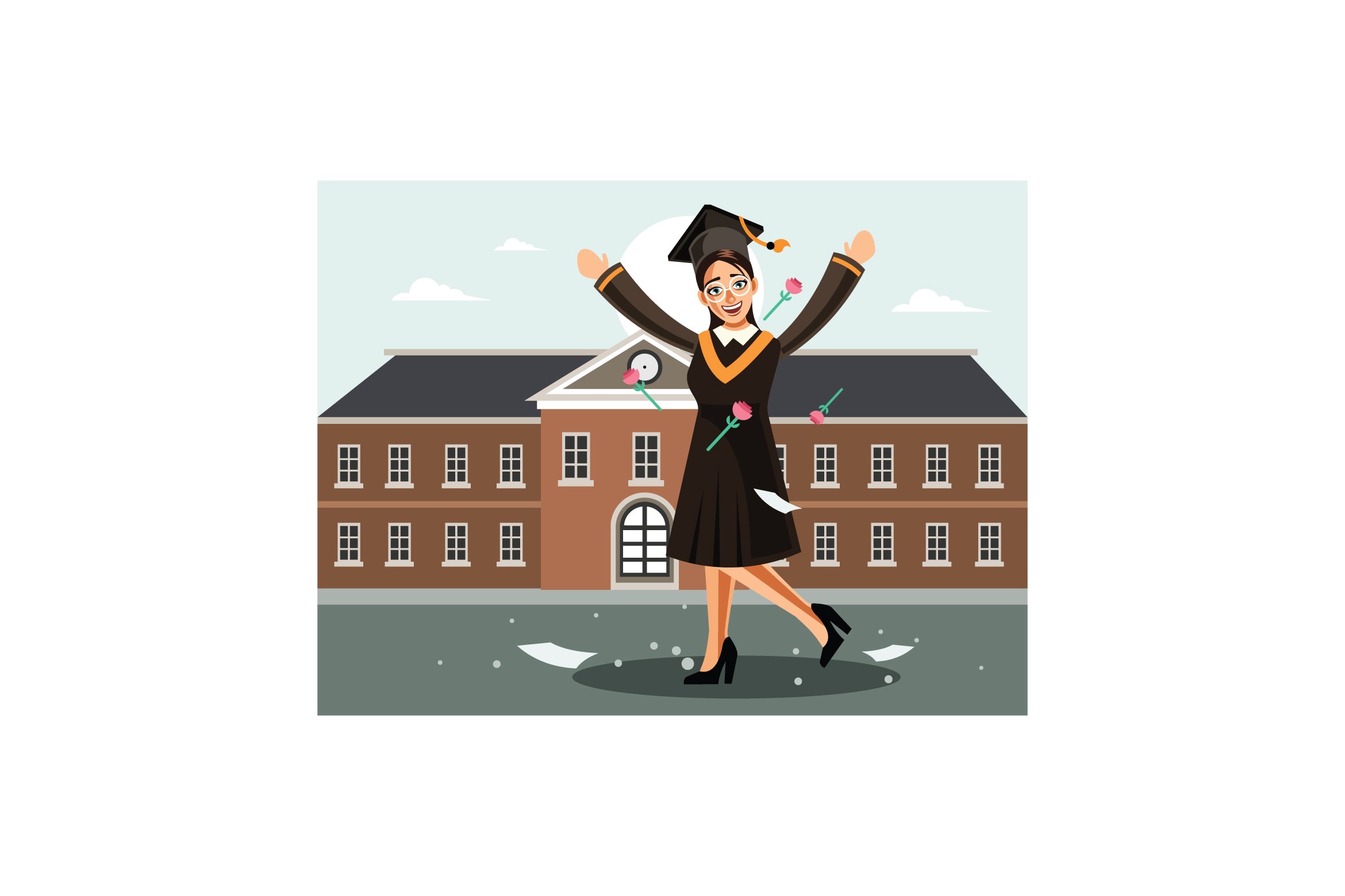 Happy students who have graduated