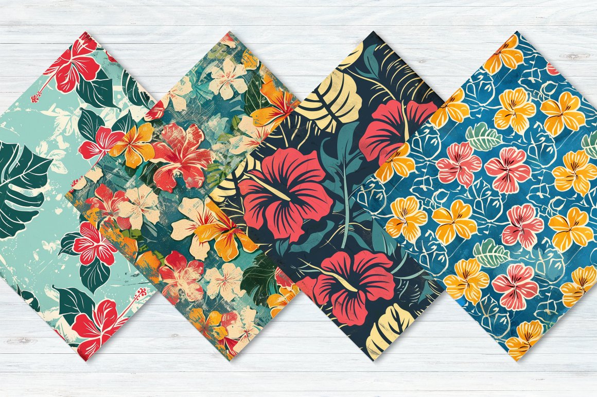 Hawaiian Scrapbook Paper