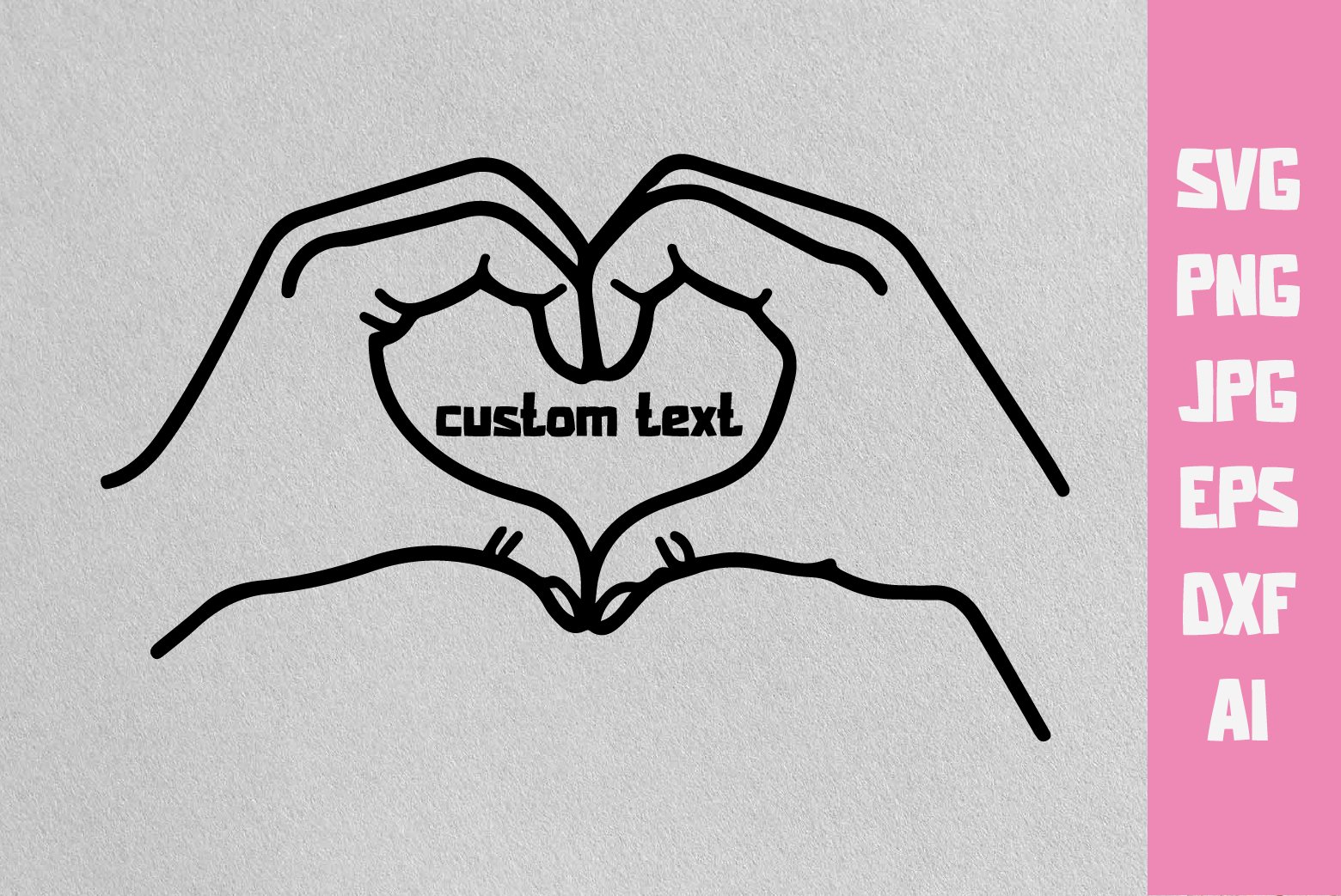 Hand Heart Sign Svg Eps Png Dxf Clipart For Cricut And Etsy