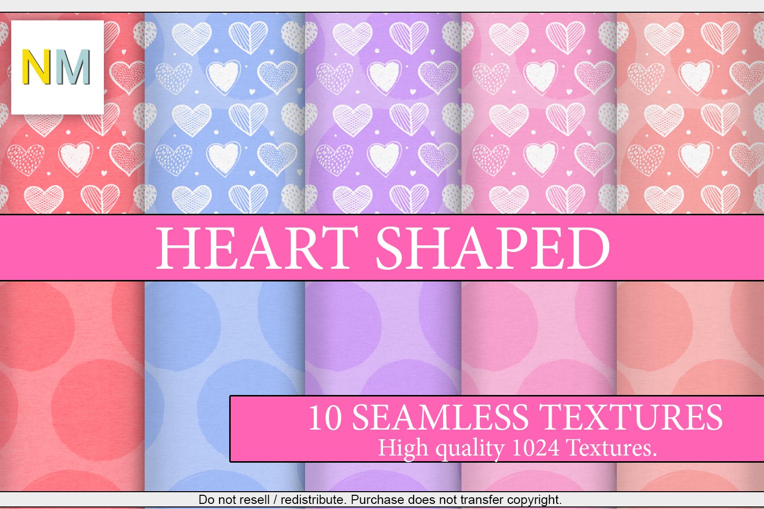 Heart Shaped 10 Seamless Digital Papers Textures (1371789) | Papers ...
