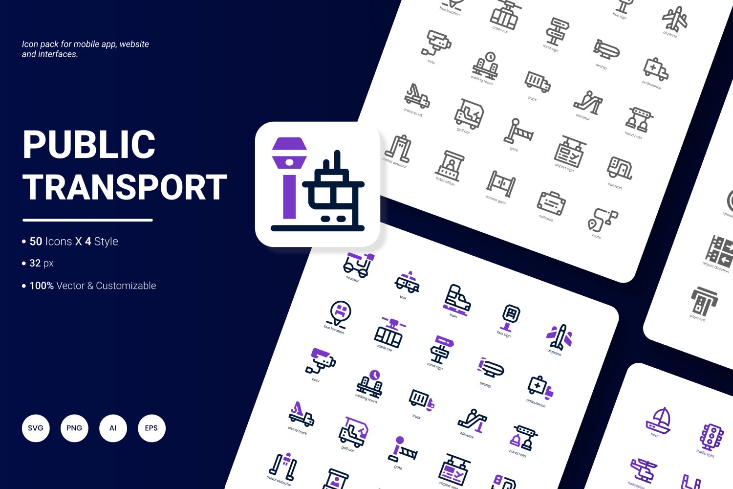 Public Transport Icons