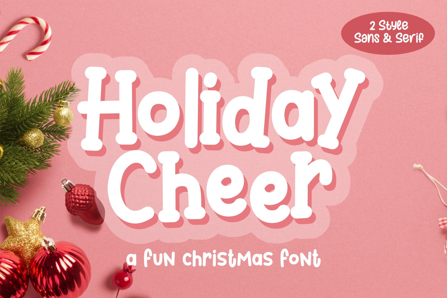 Holiday Cheer - A Fun Display Font | 2 Style Font (1814450) | Display ...