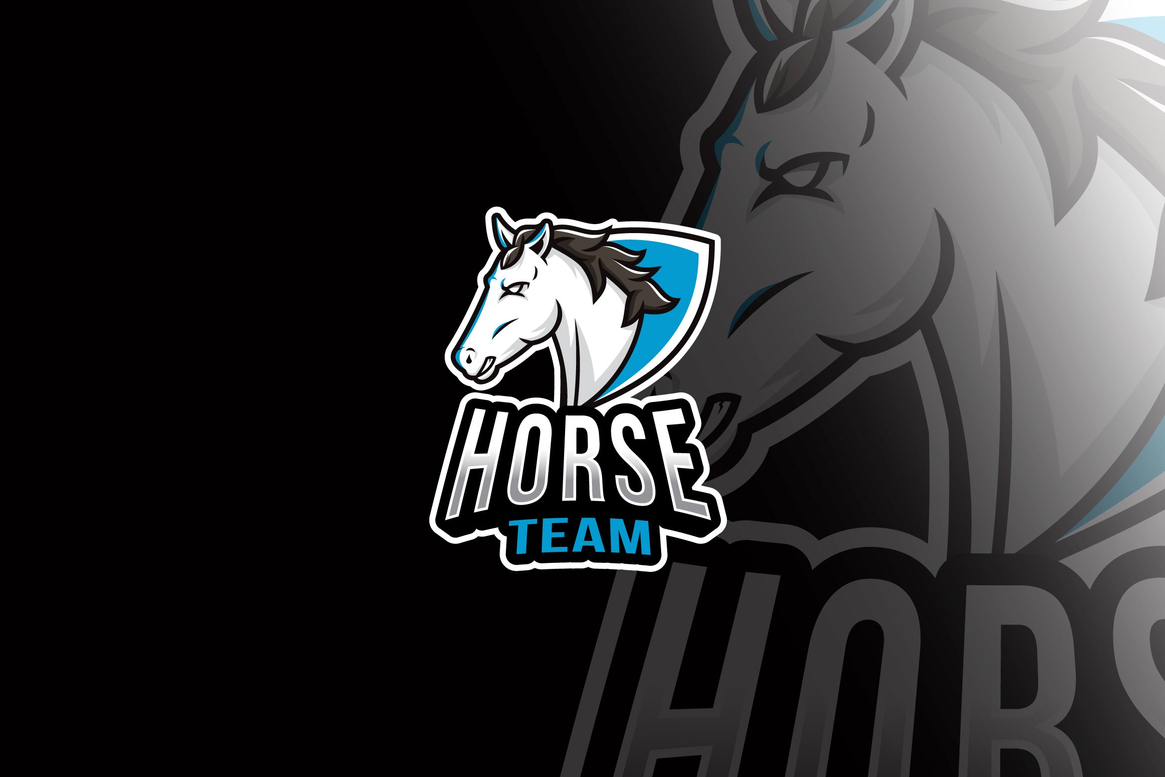 Horse Team Logo Horse Emblem Logo For A Sports Team Royalty Free