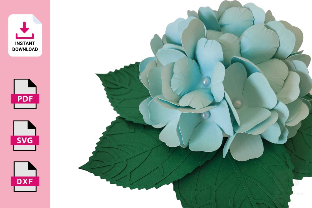 Hydrangea Paper Flower Template | Best Flower Site