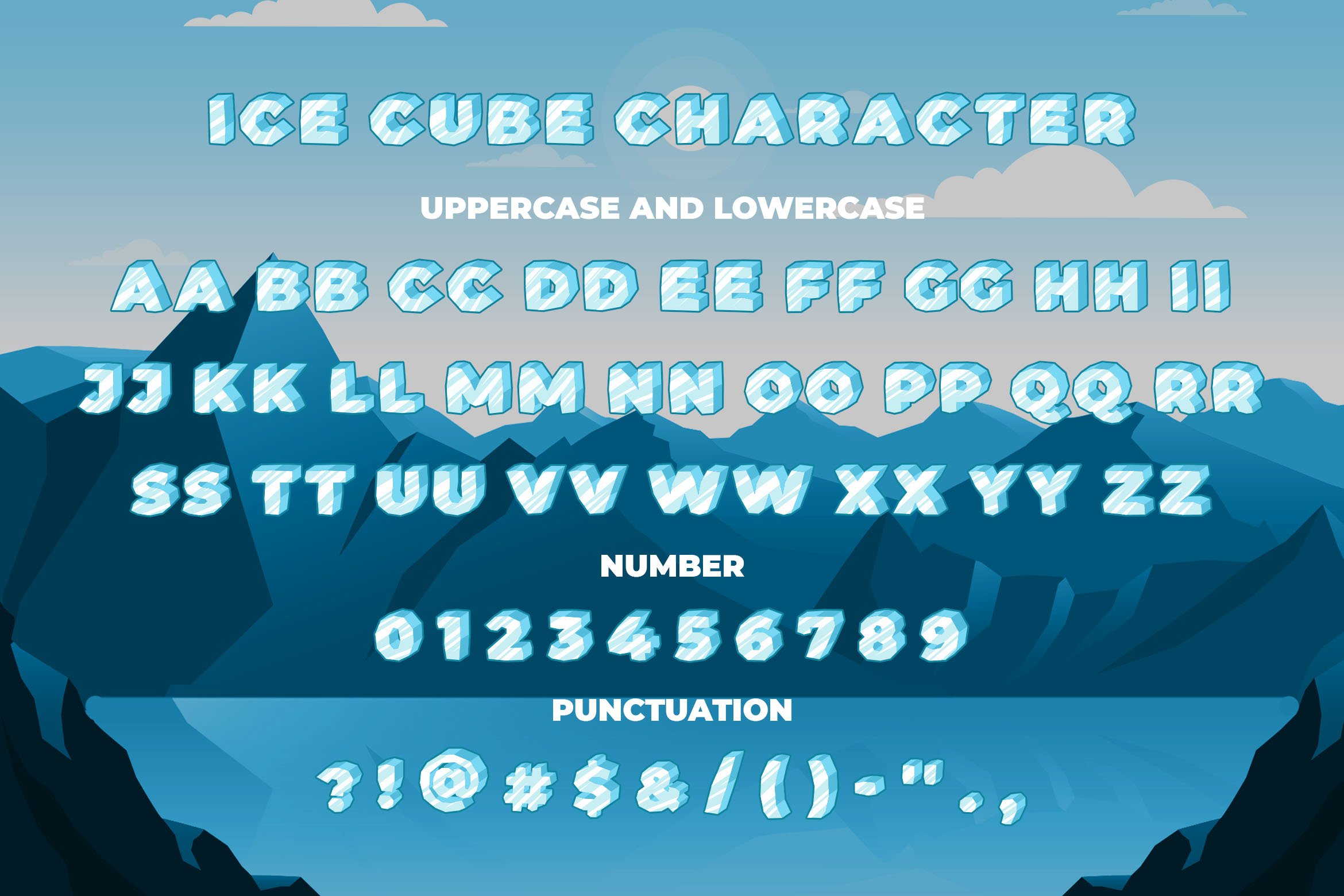 Ice Cube Font Style