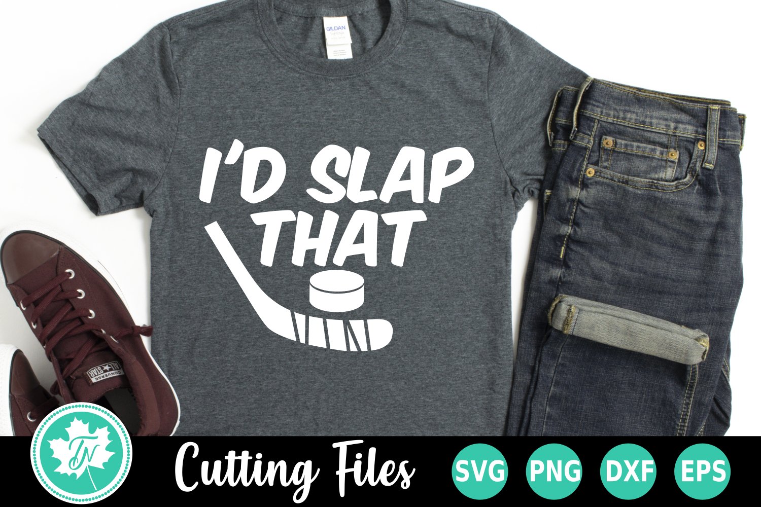 Hockey SVG | Funny Hockey SVG | I'd Slap That (1593198) | SVGs | Design ...
