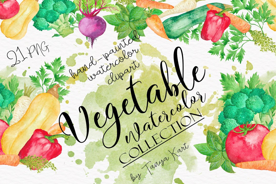 Vegetables Watercolor Clipart Illustration Png Food Eco