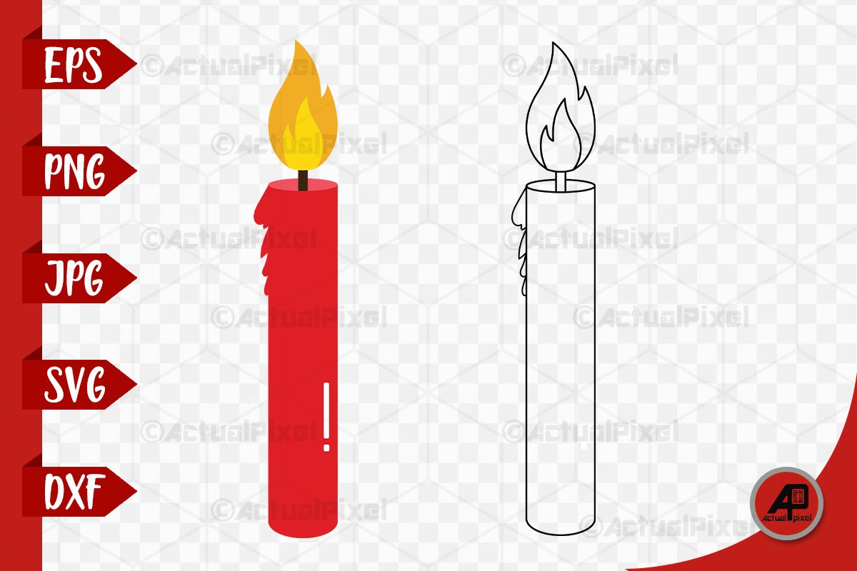 1 Birthday Candle Clip Art