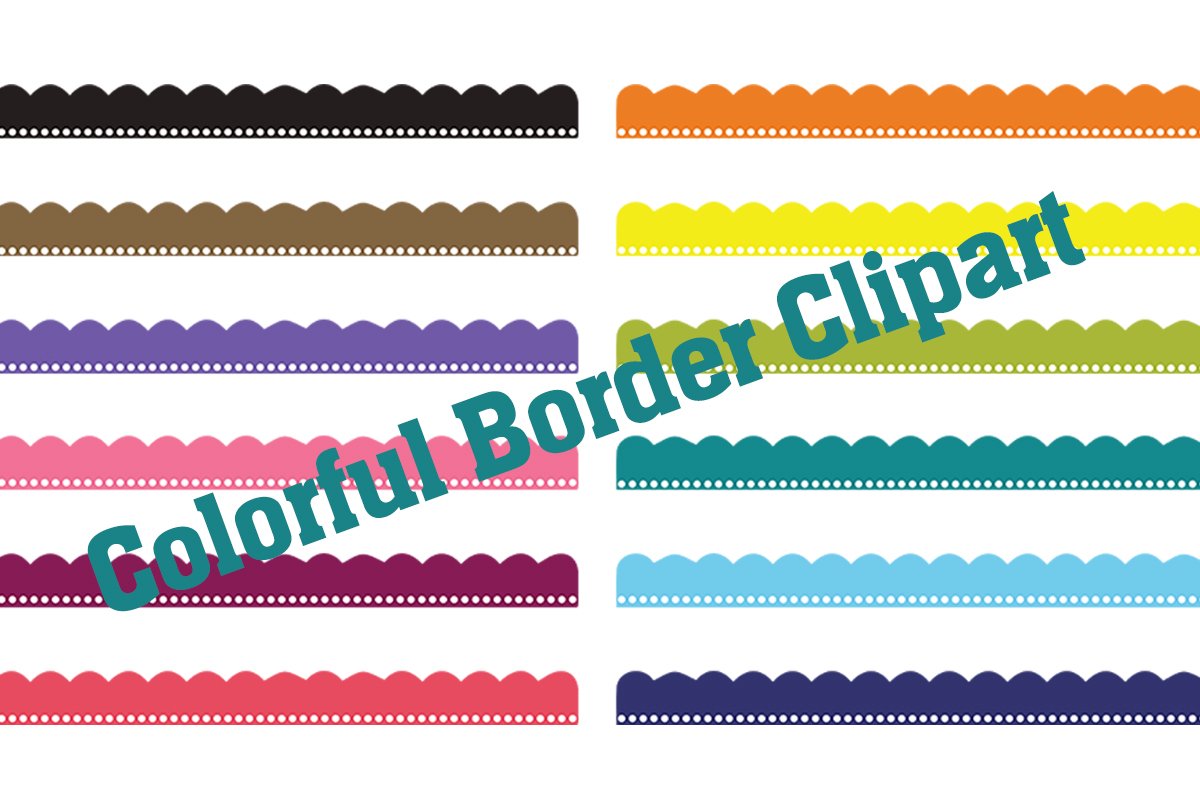 Colorful Border Line Clip Art