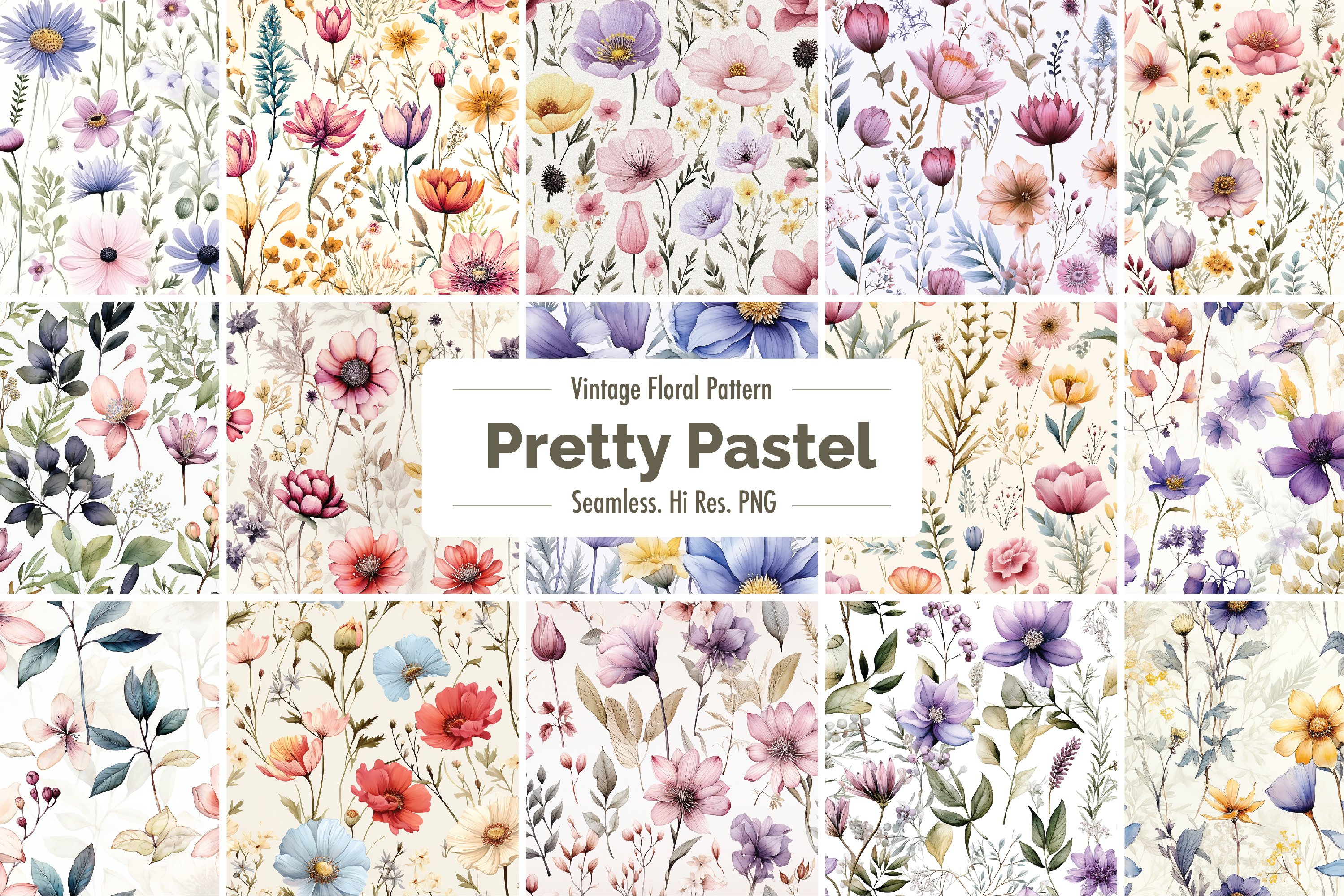 Pastel Vintage Flowers