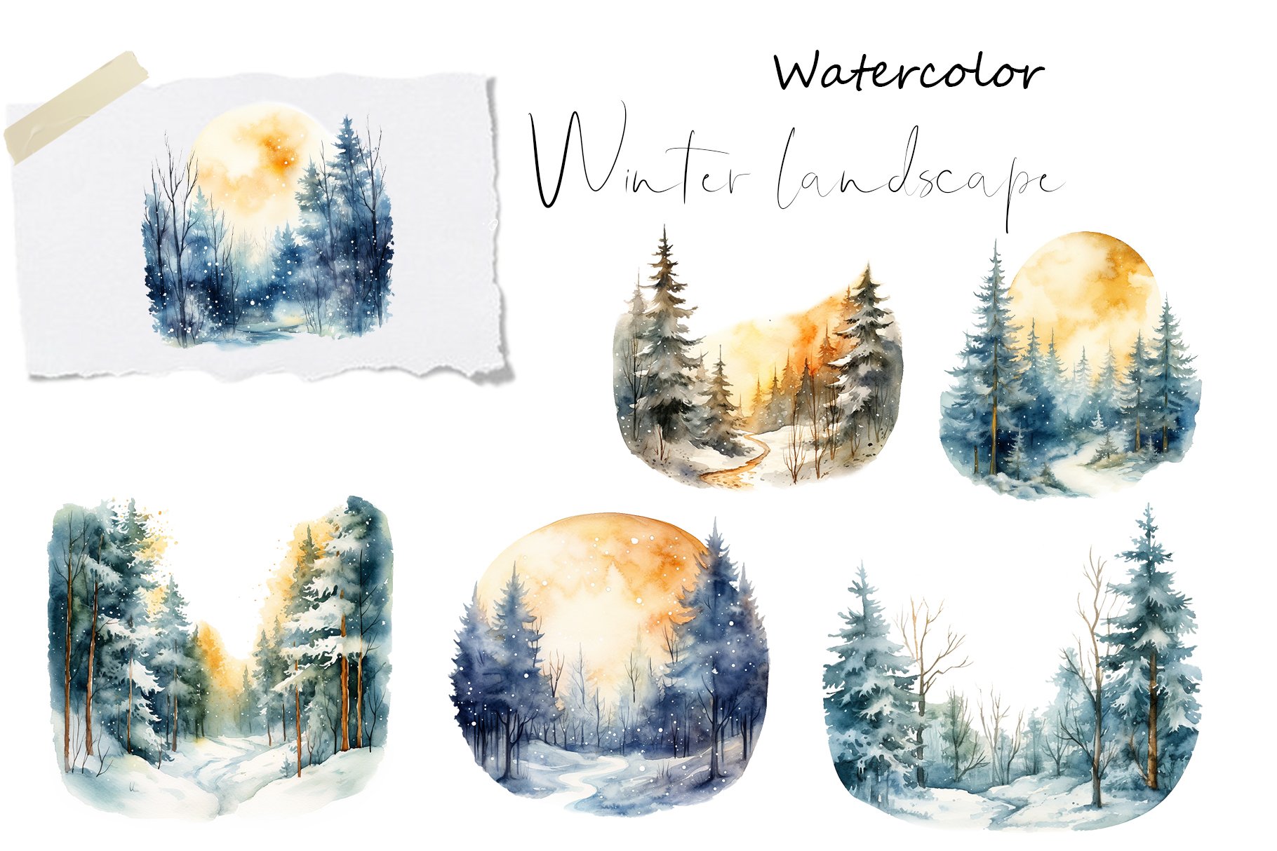 Winter Watercolor Illustration