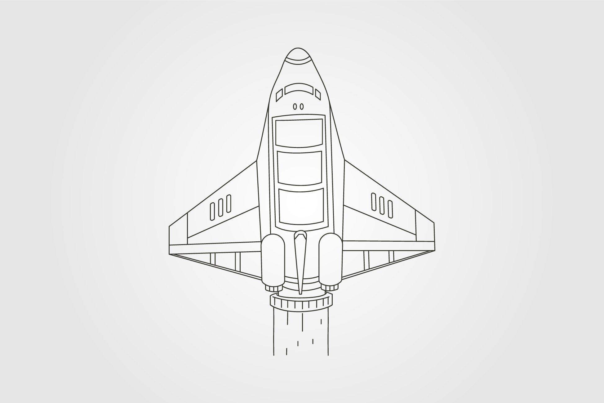 spaceship vector line art symbol illustration design (1821291 ...