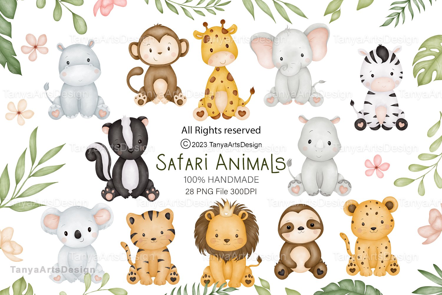 Baby Zebra Jungle Clip Art Safari Jungle African Animal Clipart, An