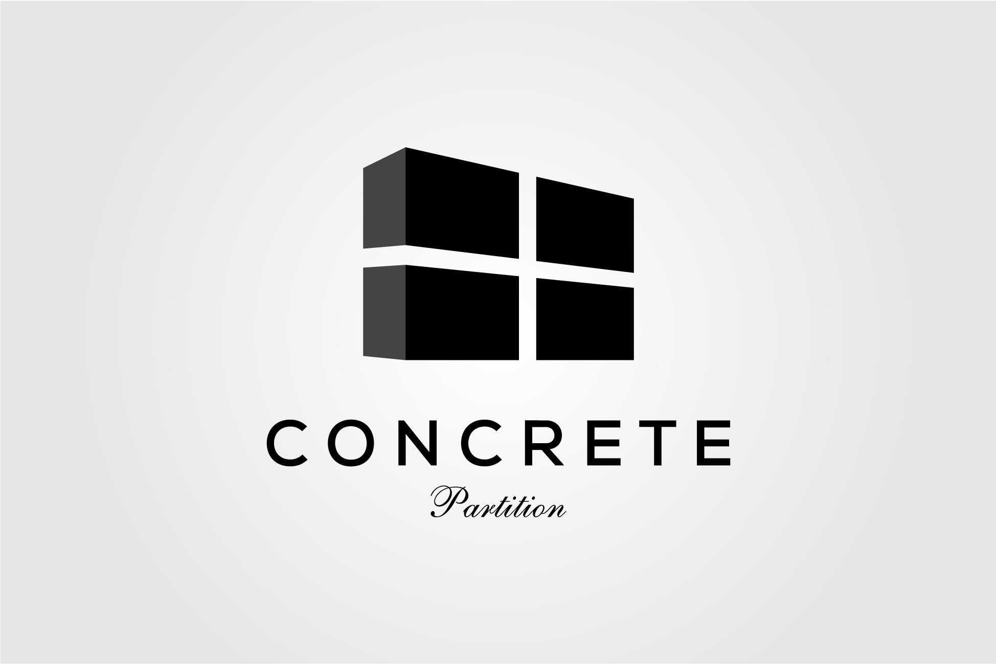concrete partition exposed wall panel logo vector icon (1833786 ...
