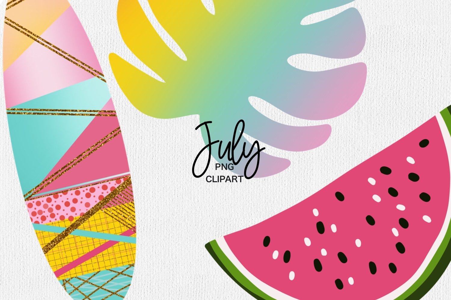 July Summer Clip Art