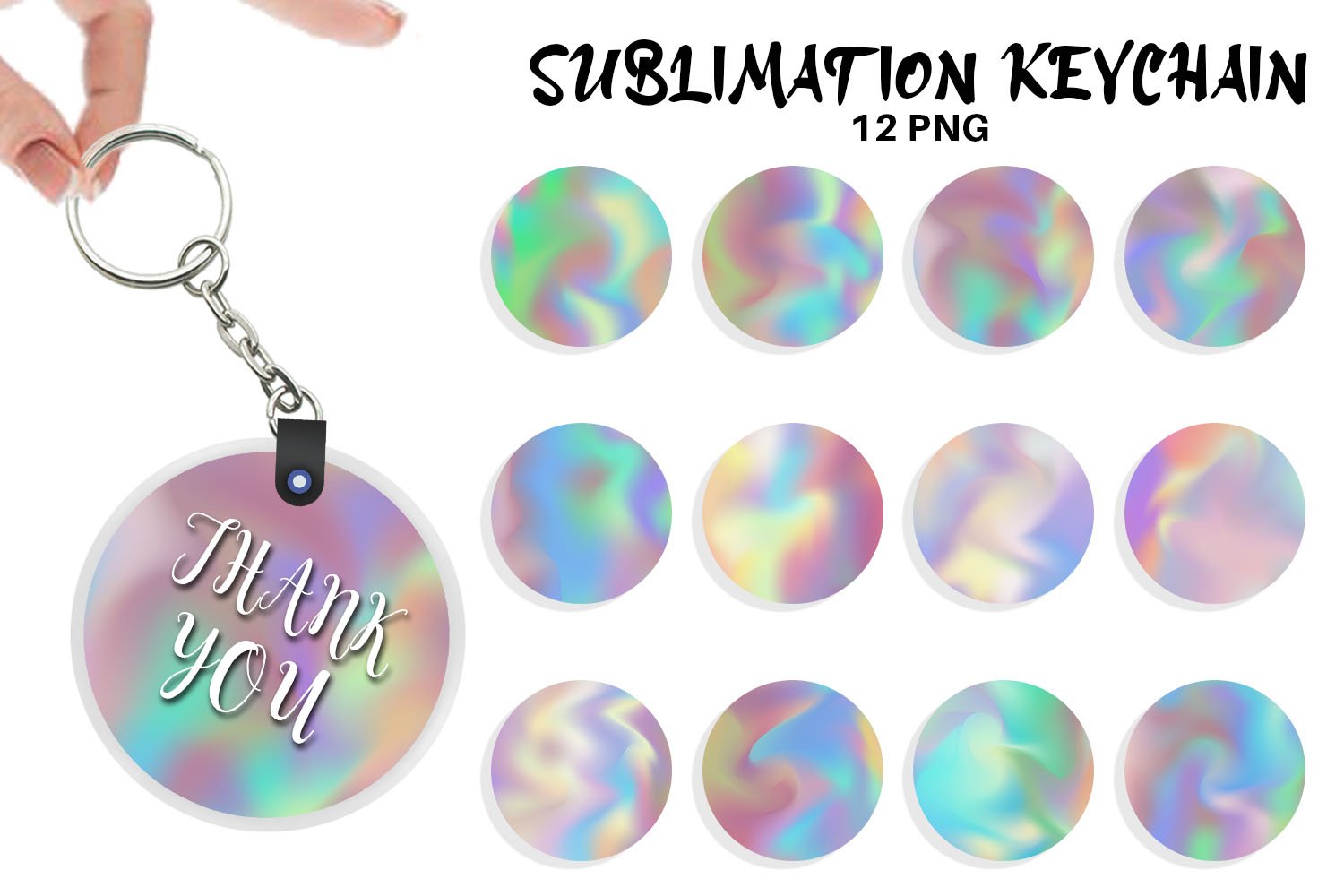 12 Bundle Keychain Sublimation Designs