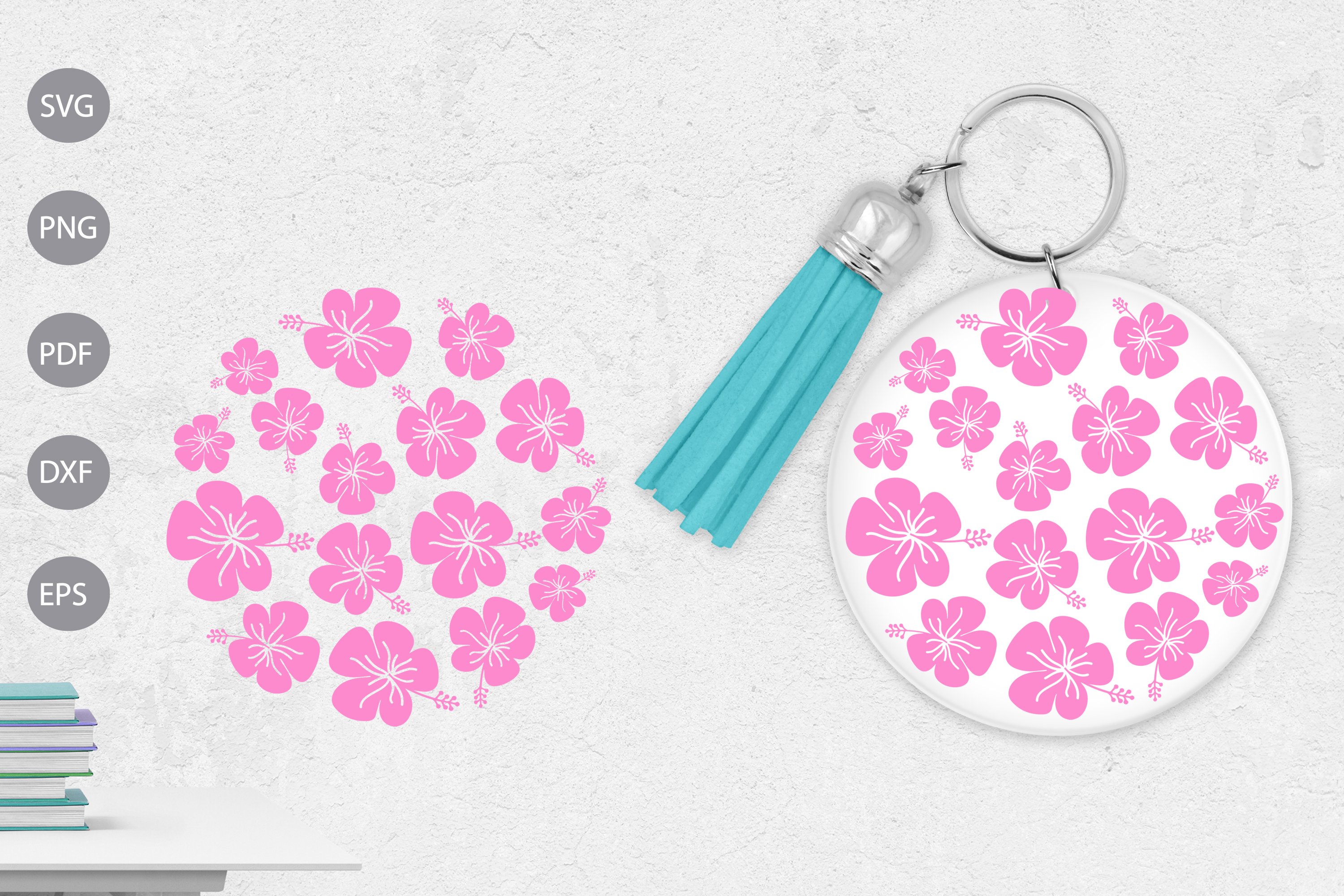 Flower Keychain SVG Design (1370248) | SVGs | Design Bundles