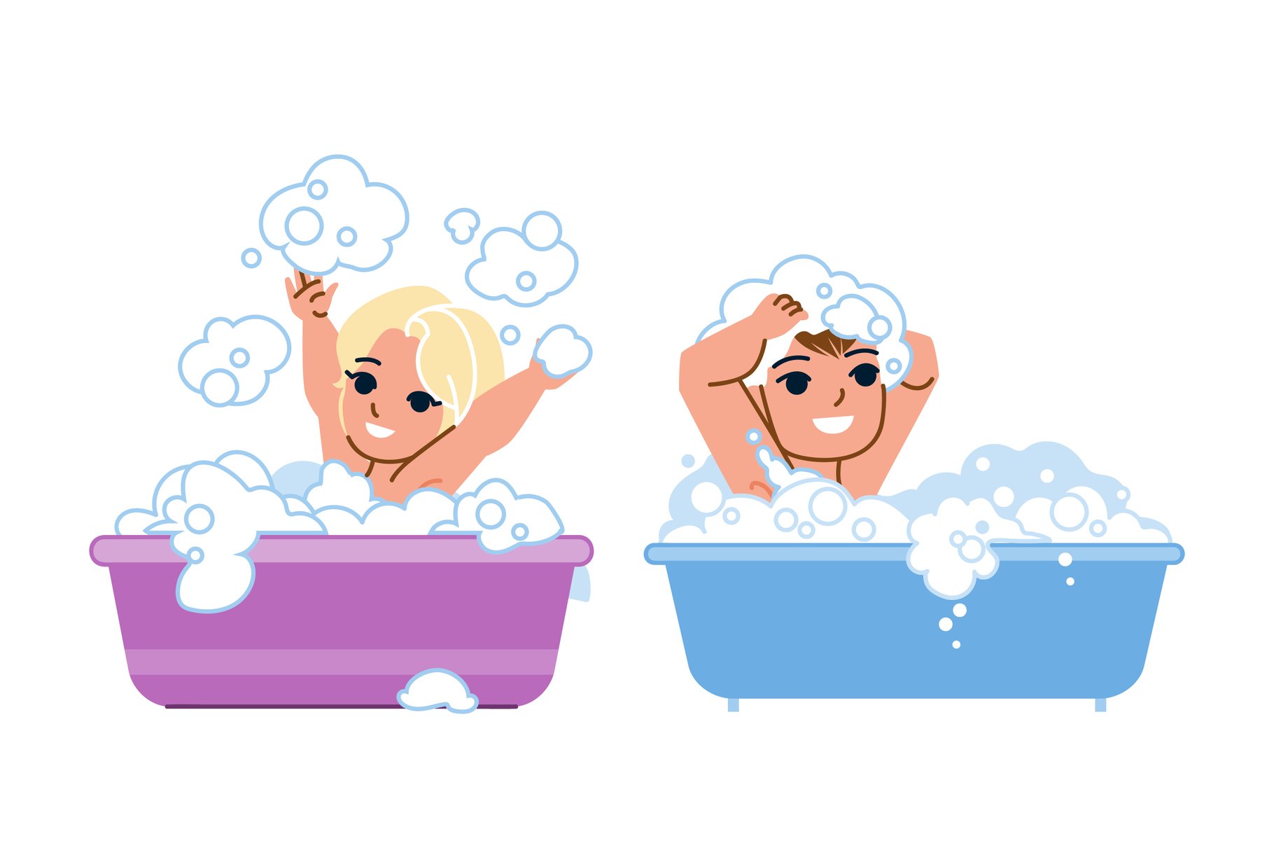 kid bath vector (2237370) | Icons | Design Bundles