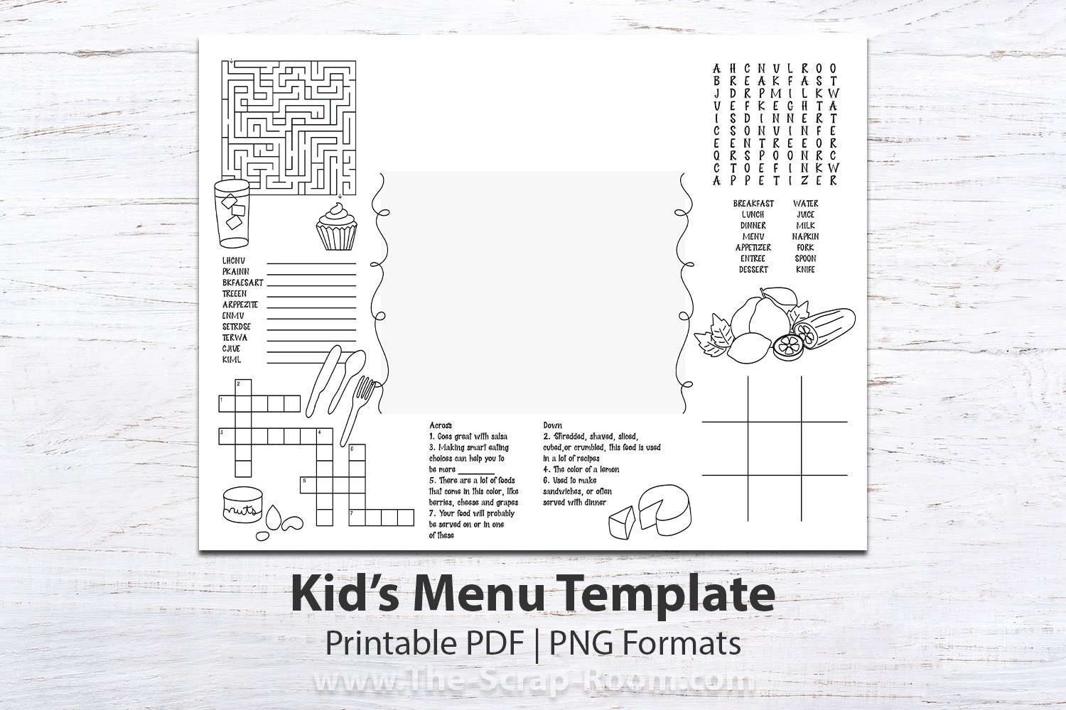 Menu Printable Preschool
