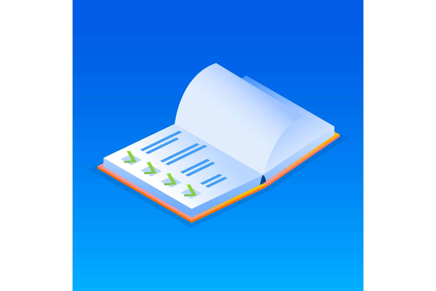 Note book checklist icon, isometric style (1385686) | Icons | Design ...