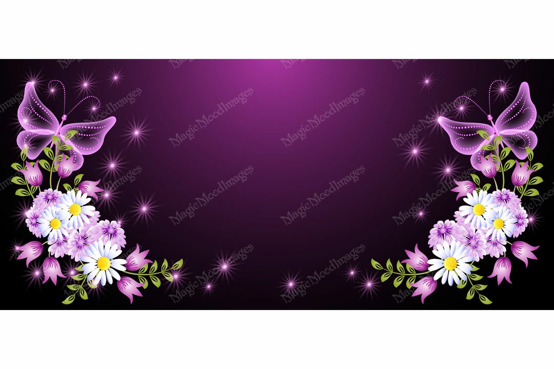 Butterflies And Flowers Background
