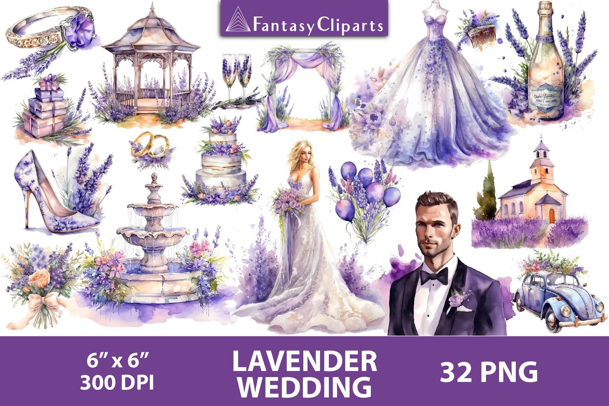 Wedding Dress Clip Art Purple