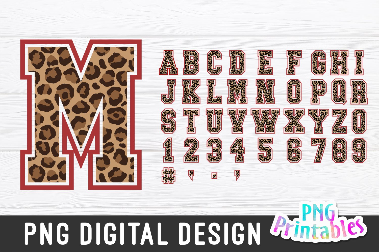 Leopard Print Letters Printable Poster