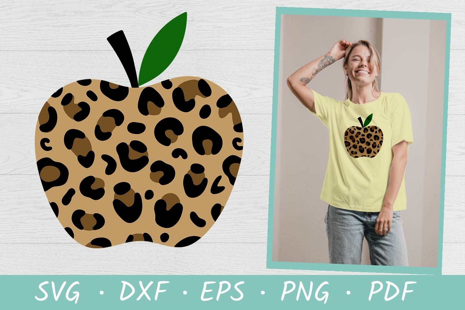 Leopard apple SVG | Teacher SVG| Back To school SVG