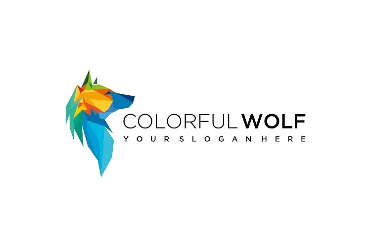 Abstract Wolf Logo