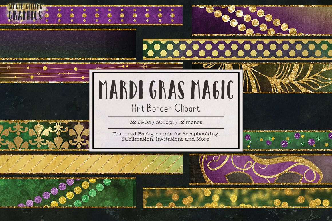 Mardi Gras Border Clip Art