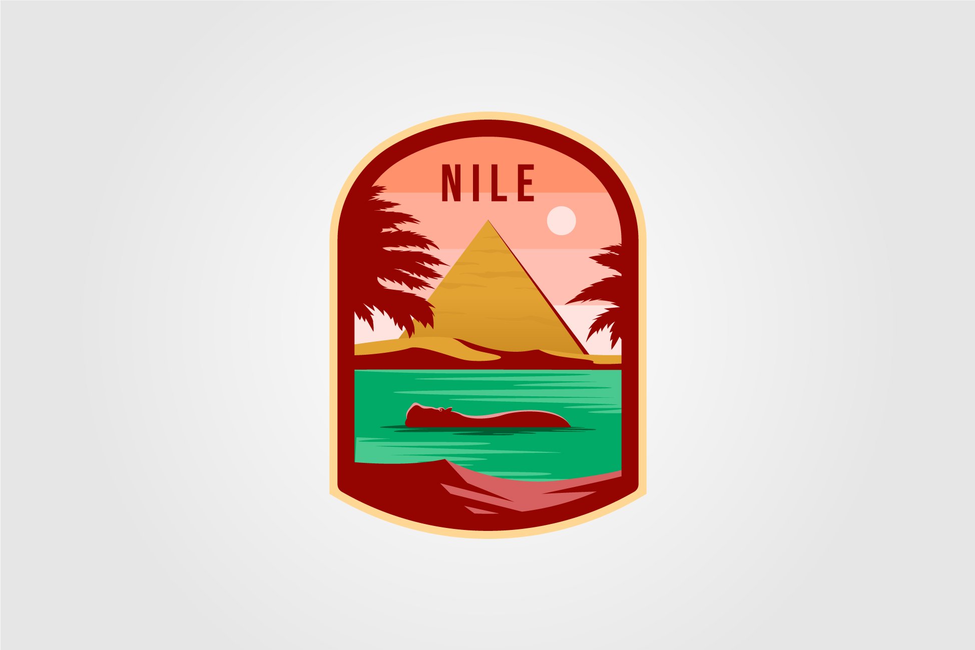 nile river logo pyramid vector illustration design (1785887) | Logos ...