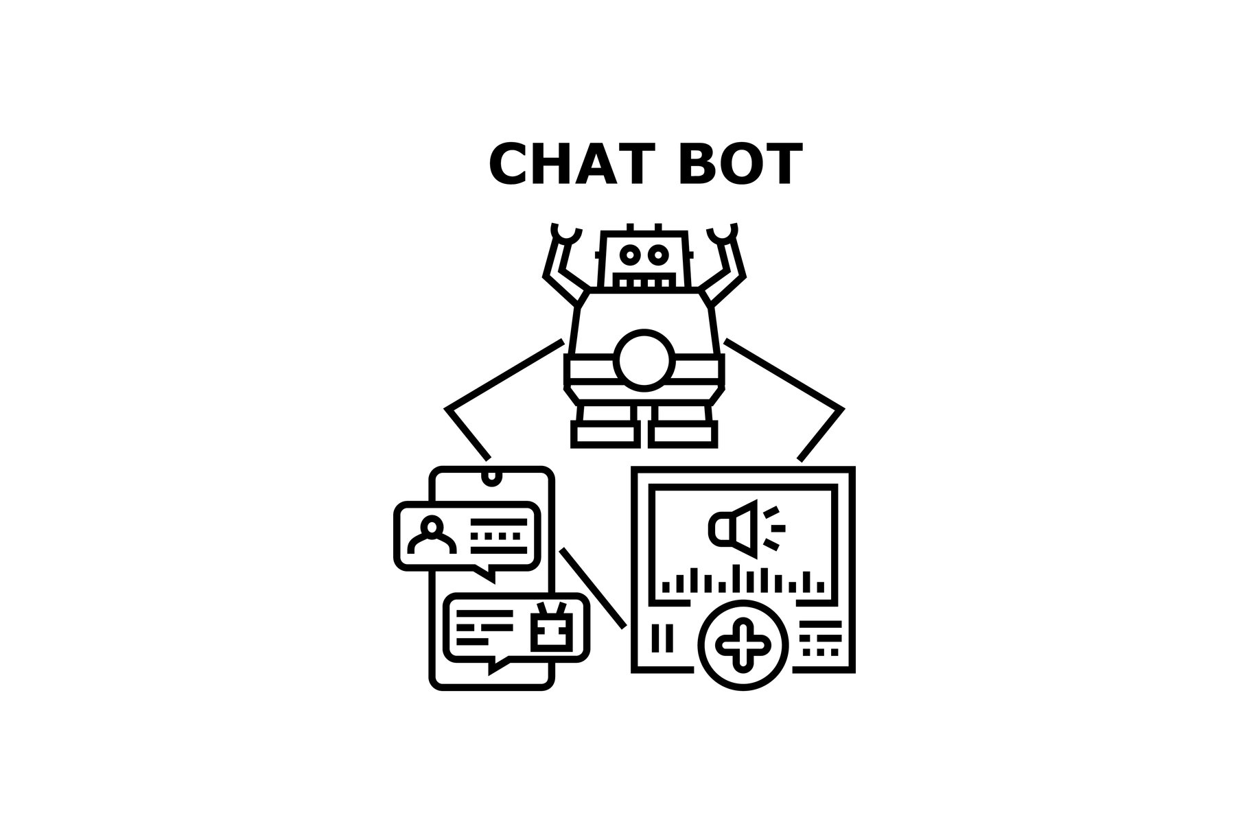 Chat bot icon vector illustration (1790108) | Icons | Design Bundles