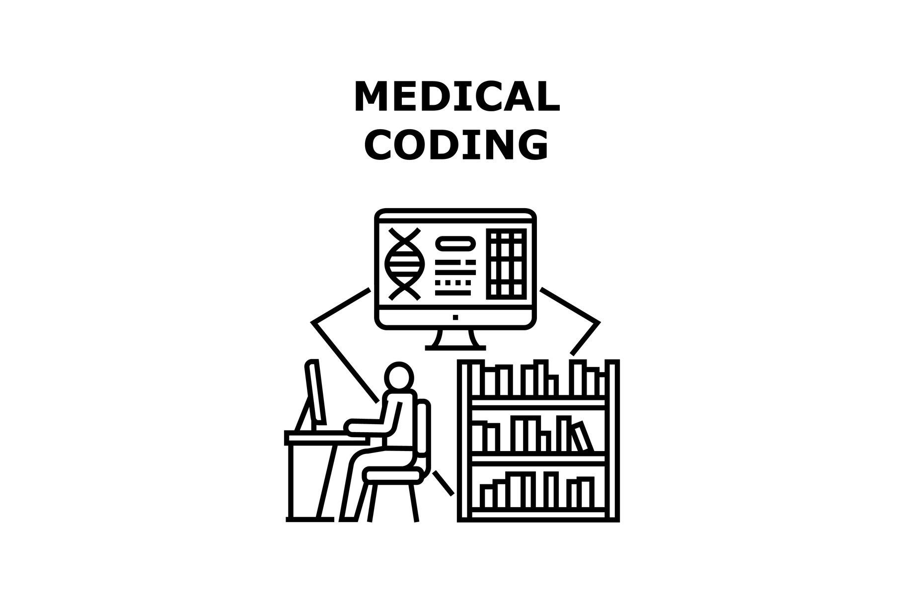 Medical coding icon vector illustration (1790176) | Icons | Design Bundles