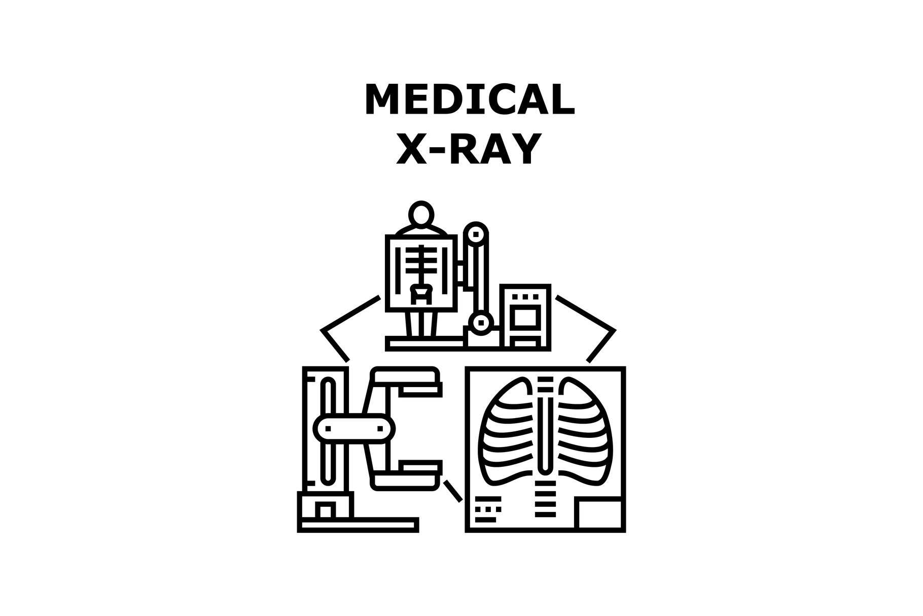 Medical x-ray icon vector illustration (1790395) | Icons | Design Bundles