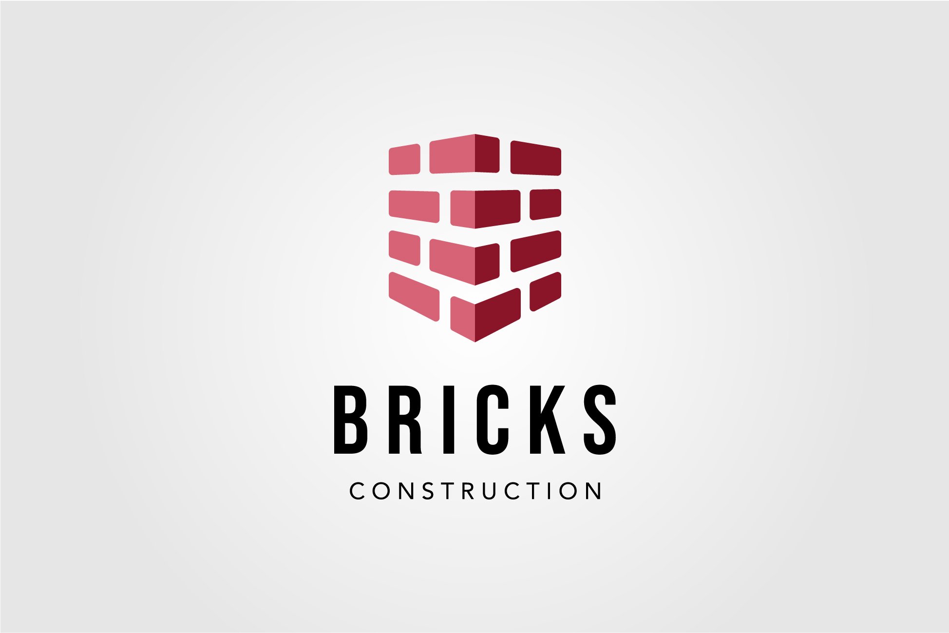 brick shield construction logo vector building label emblem (1832649 ...