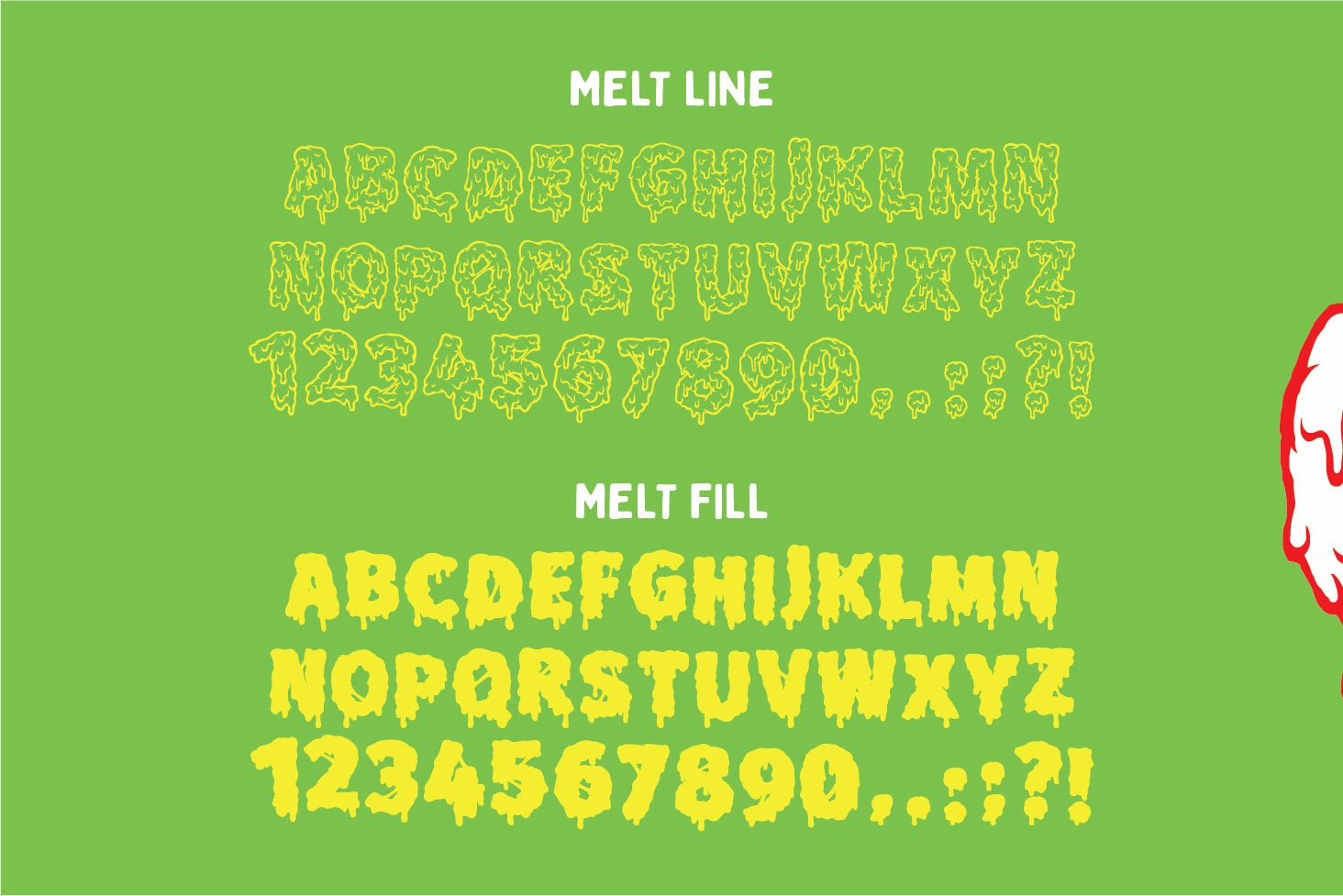 Zombie Font Zombie Fonts | Melt! (1457201)