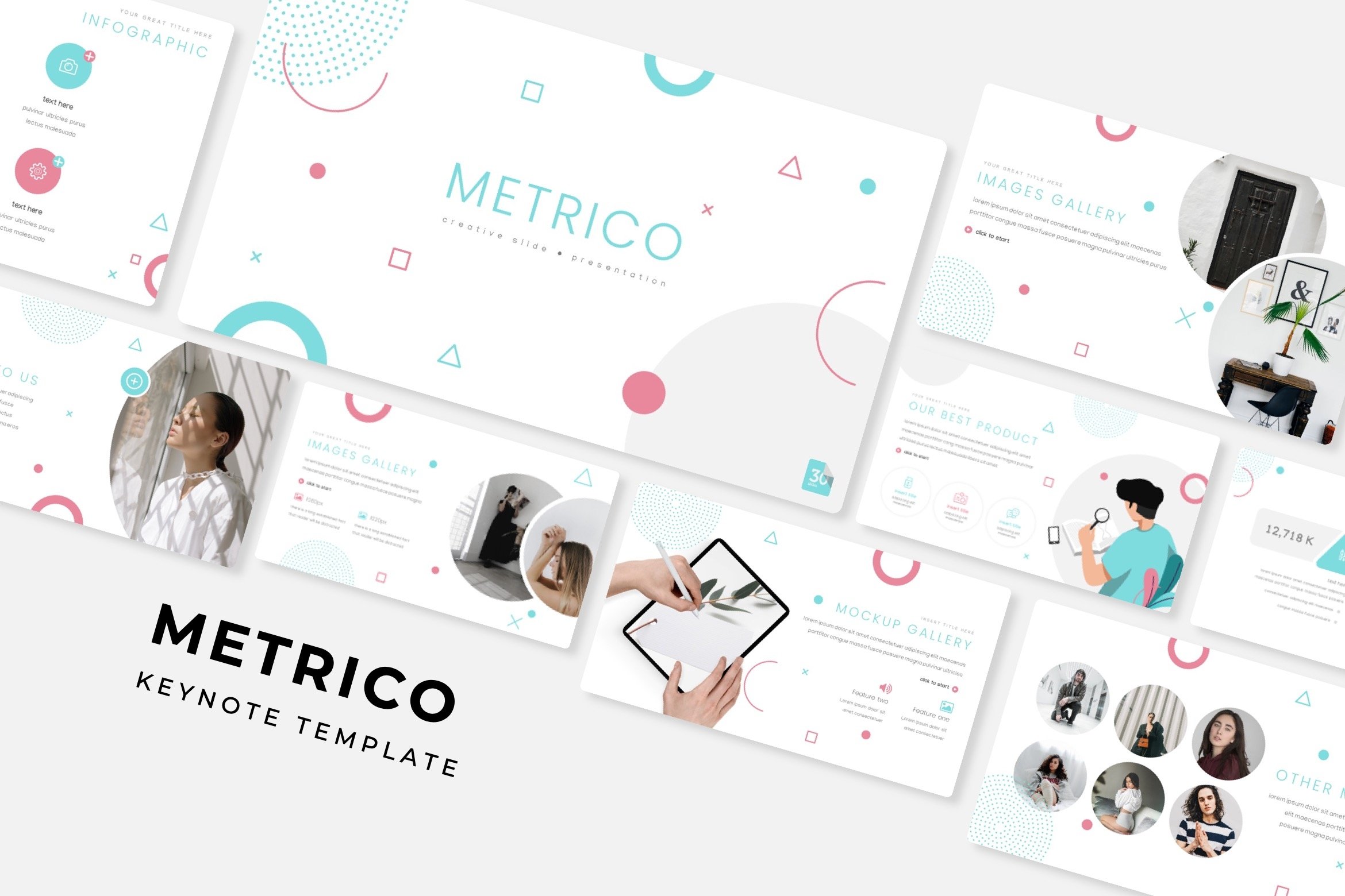 Metrico Keynote Template (1828142) | Powerpoint | Design Bundles