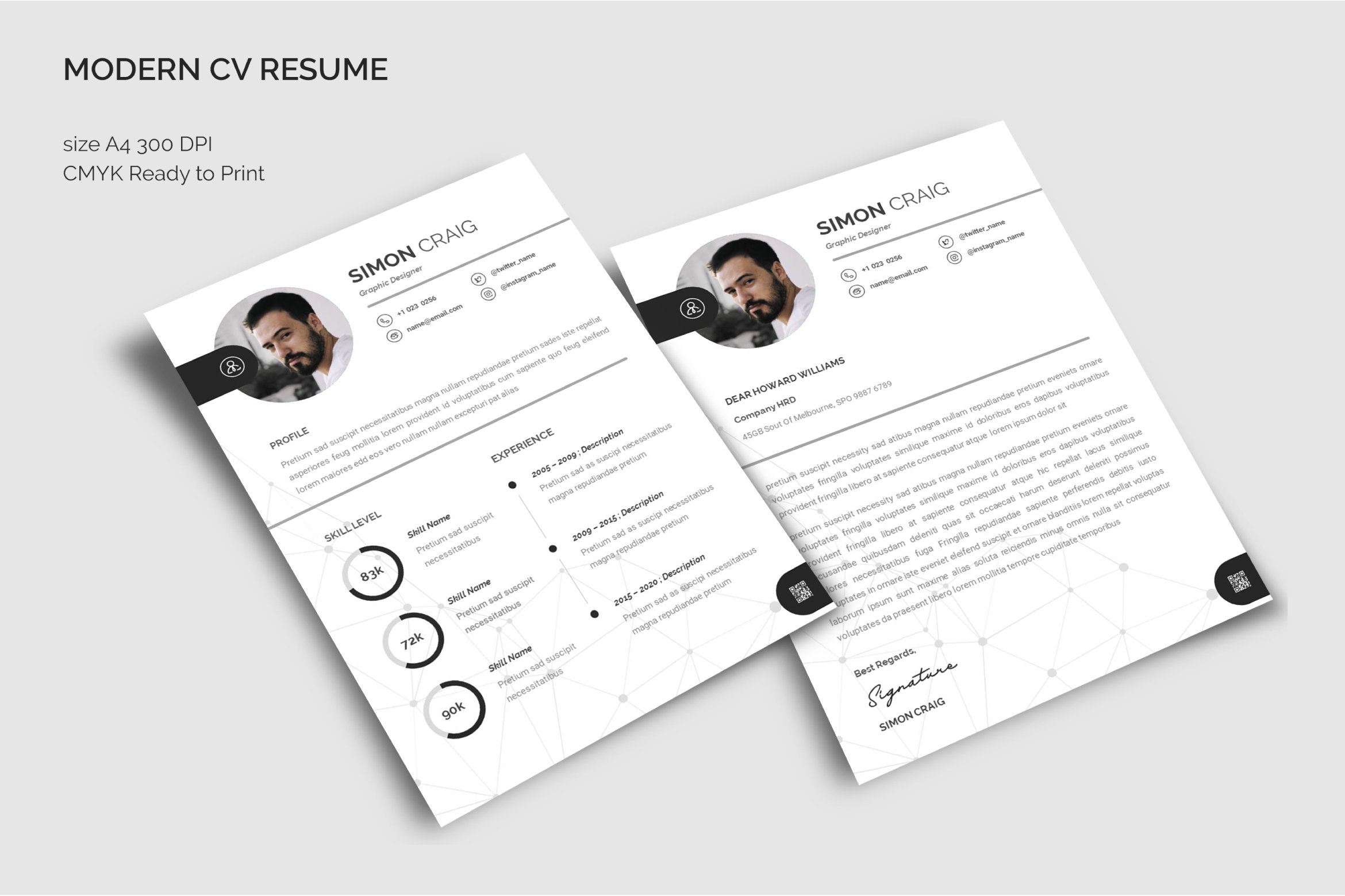 Trendy Modern Resume Cv Template Free Download Resumekraft