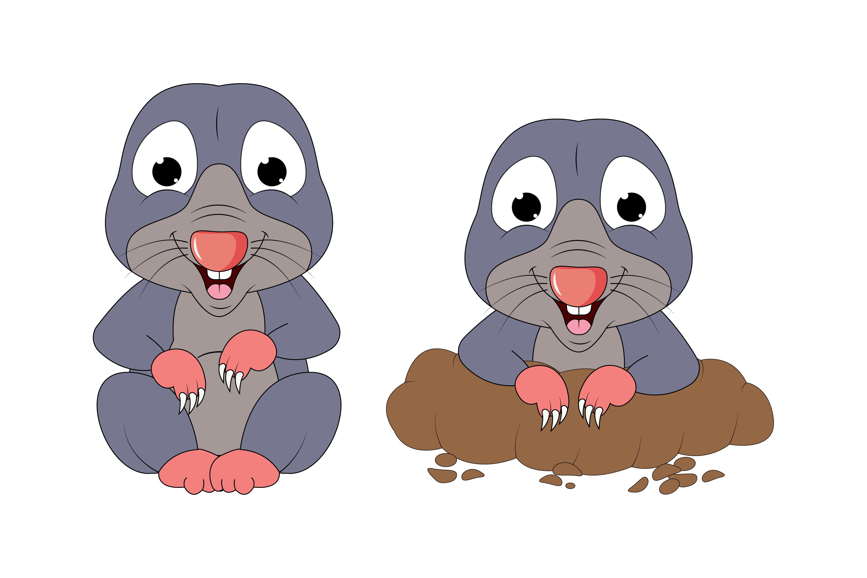 Cartoon Mole Characters