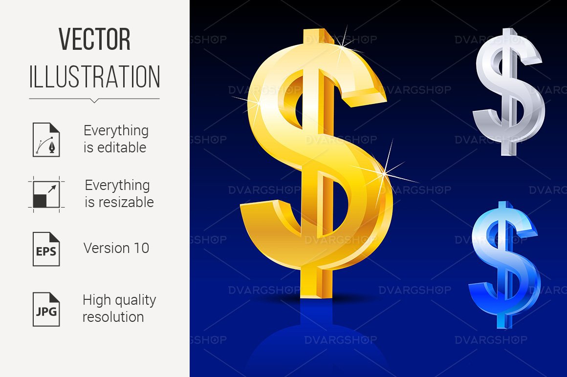 Abstract dollar sign (1843676) | Vectors | Design Bundles
