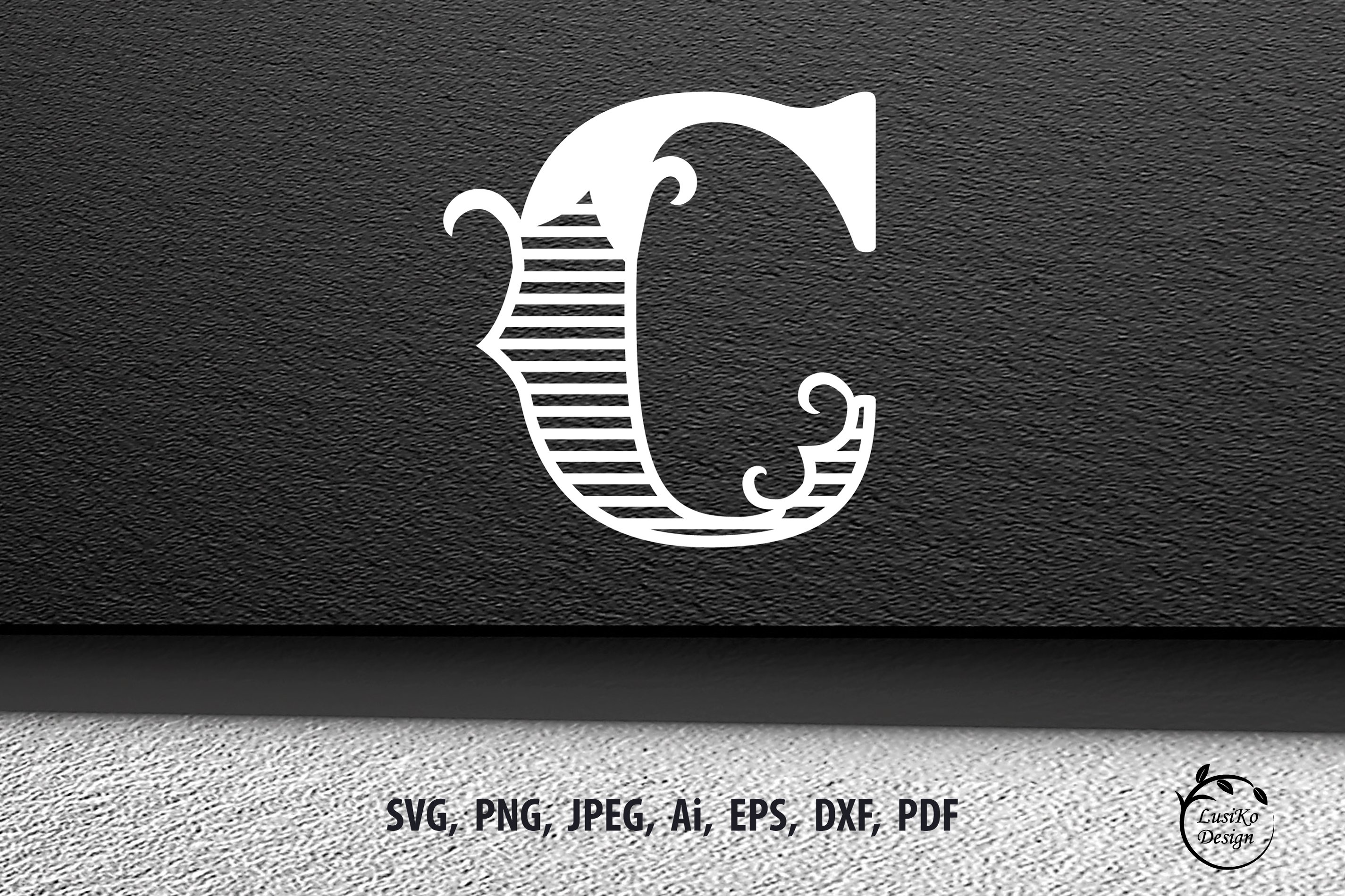 Monogram letter C. Logo Design Letter C. Men design