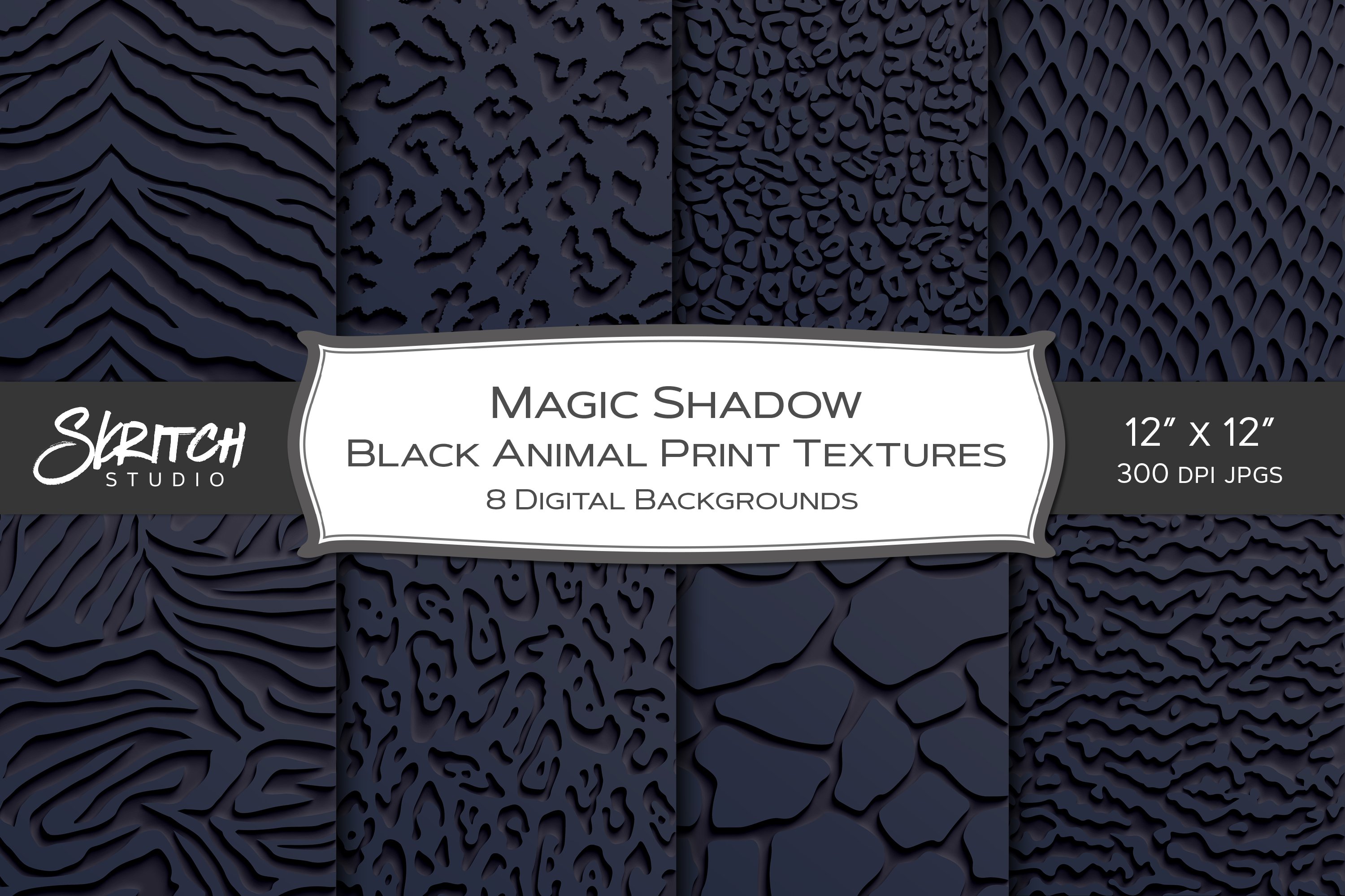 Magic Shadow Optical Illusion Black Animal Print Textures (1741213 ...