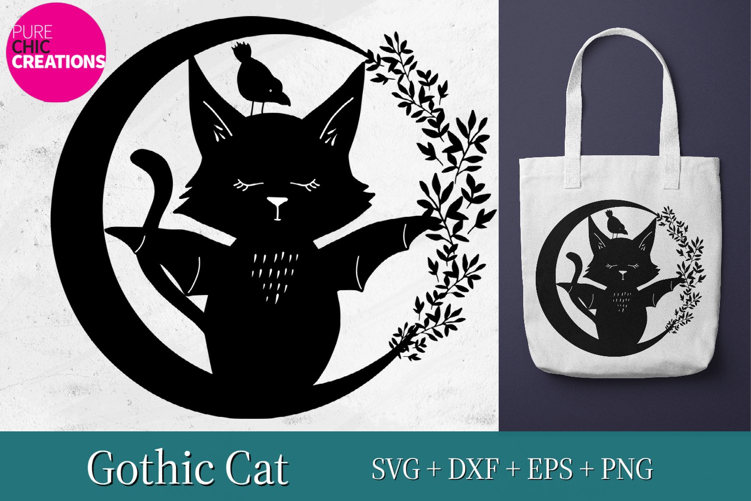Gothic Cat SVG | Gothic SVG (2282942) | SVGs | Design Bundles