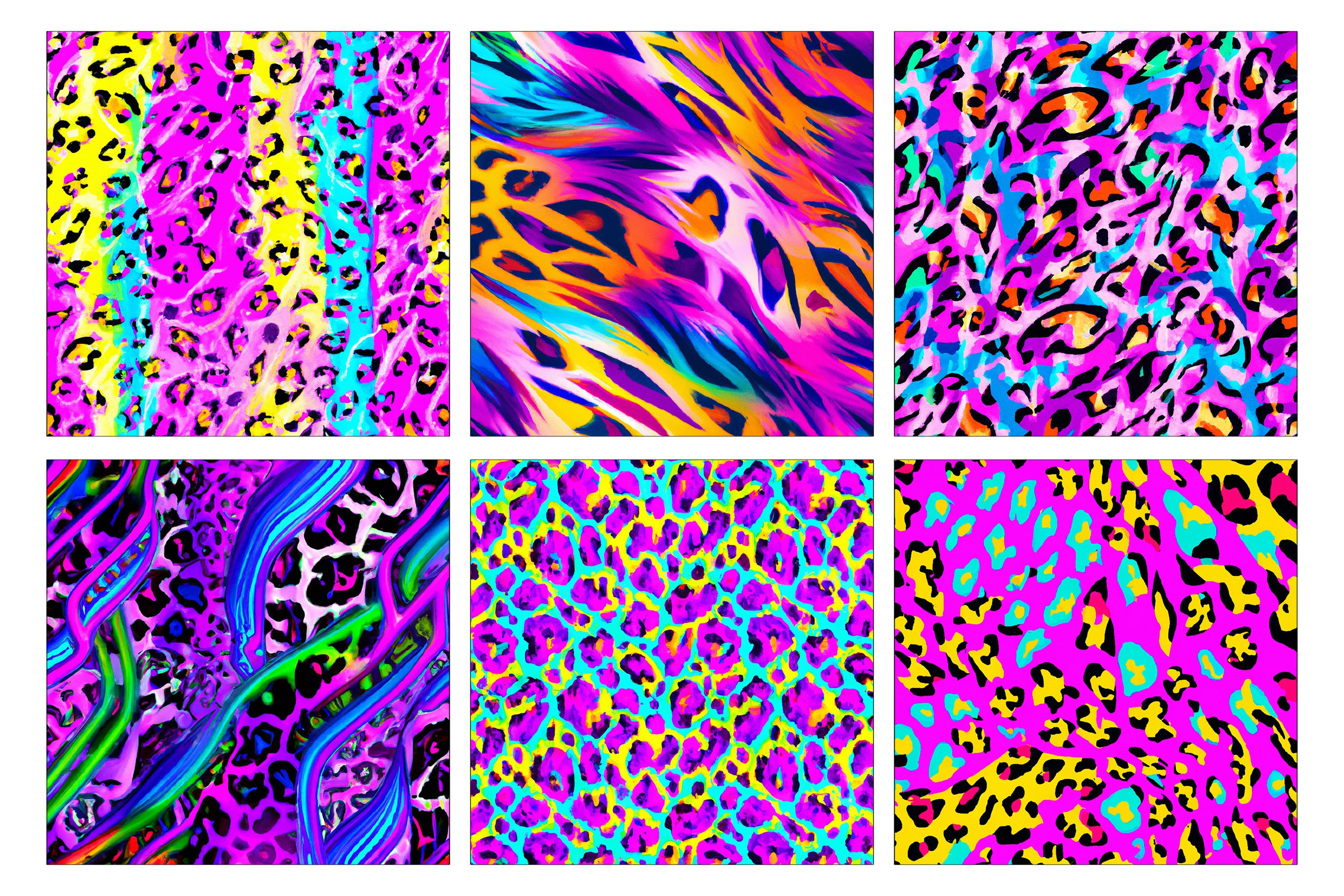 Neon Animal Prints Patterns