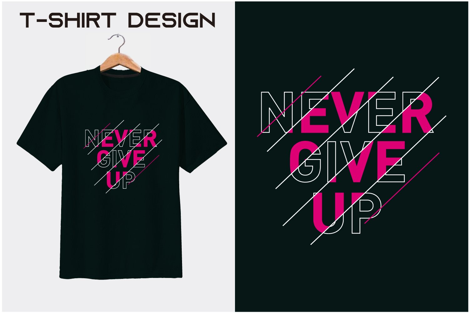 Never give up slogan typography design t shirt (2259044) | Vectors ...