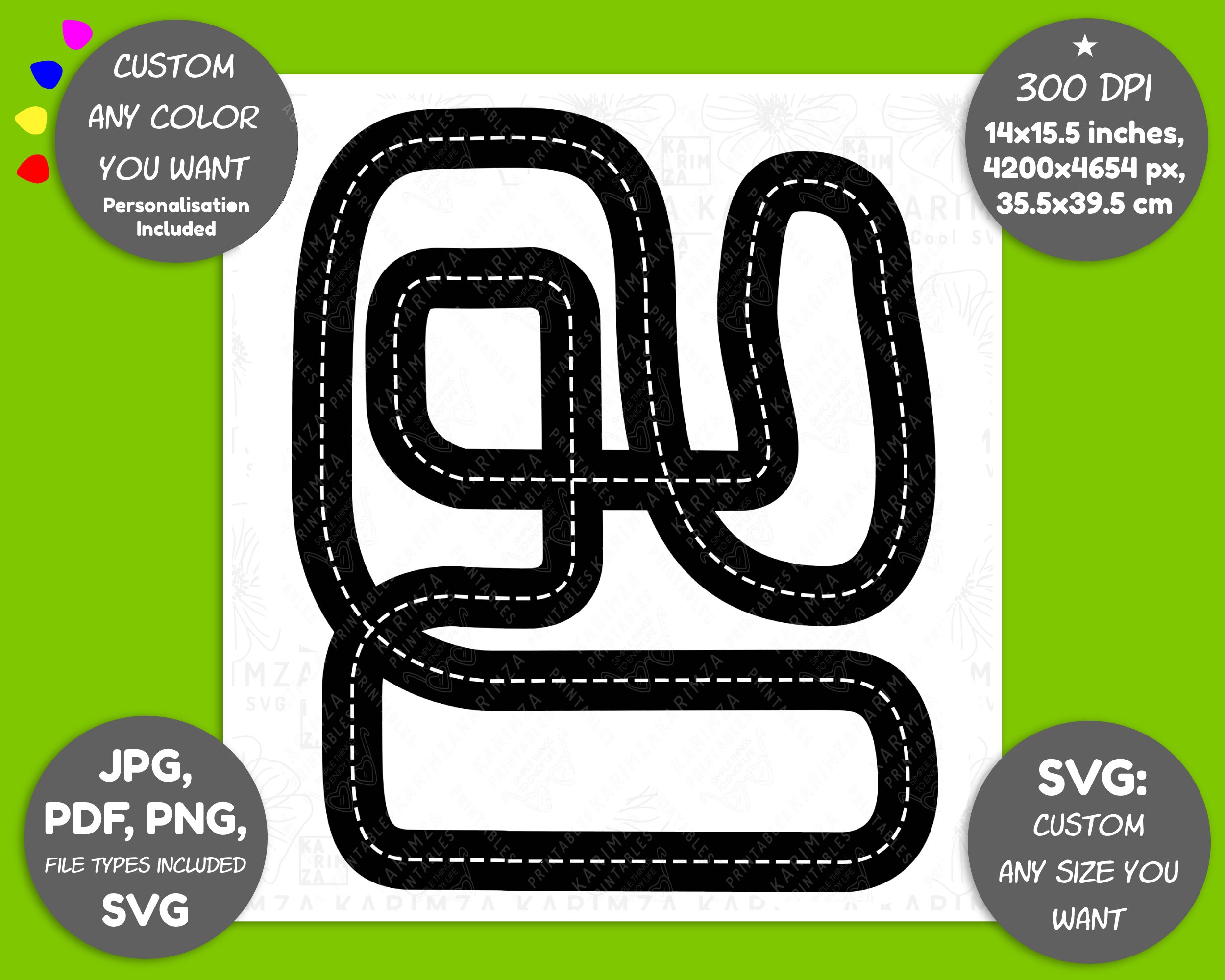 Oval Race Track Template