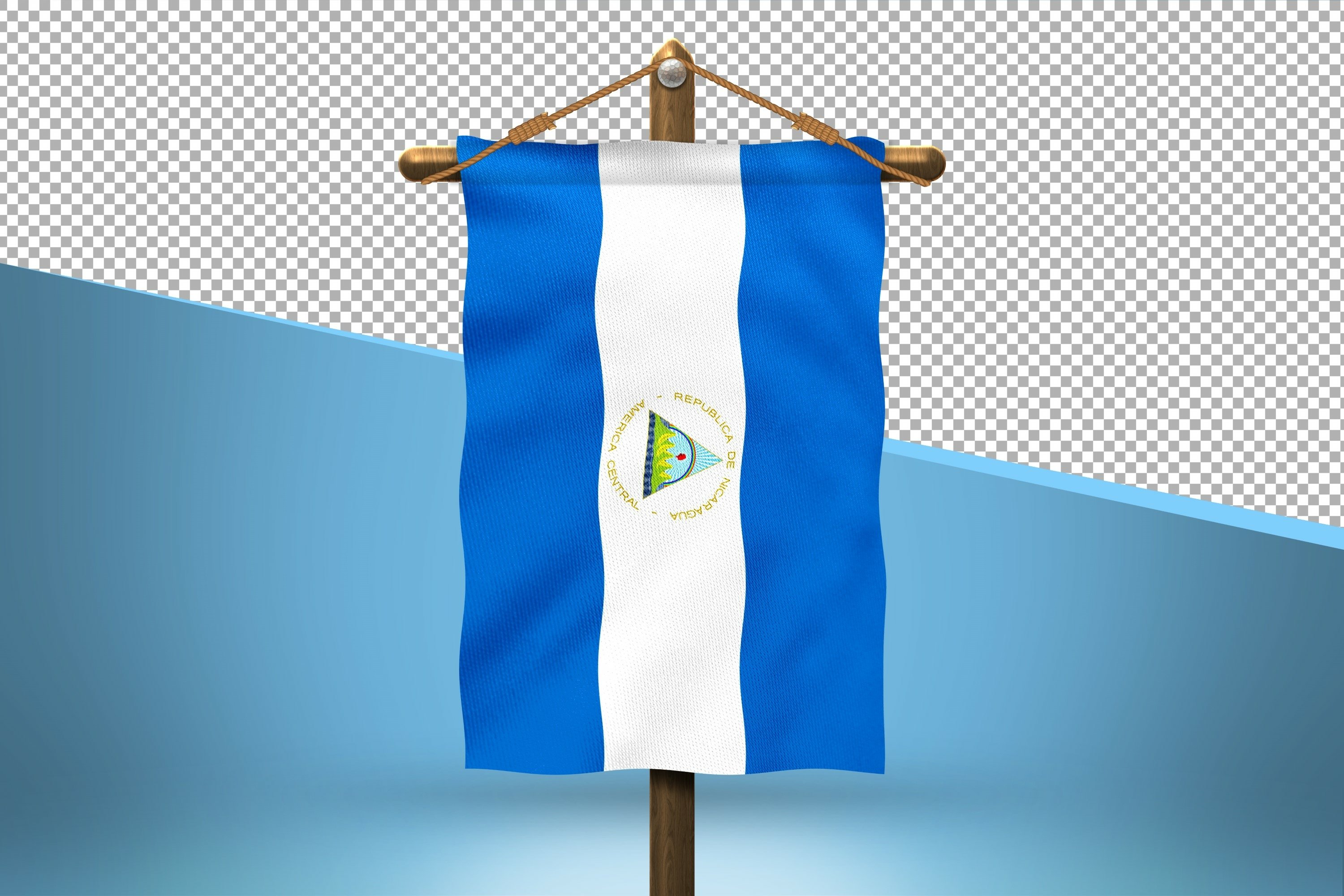 Nicaragua Hang Flag Design Background (1856730) | Illustrations ...